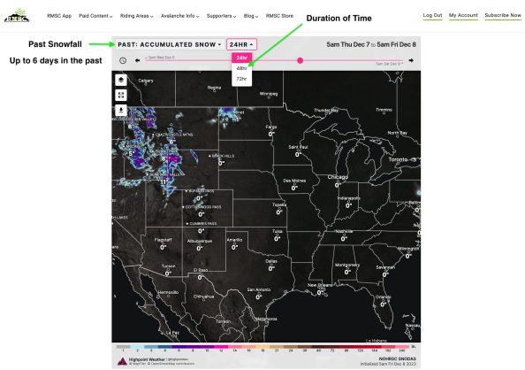 Interactive Snow Map *Guide* – Rocky Mountain Sled Conditions